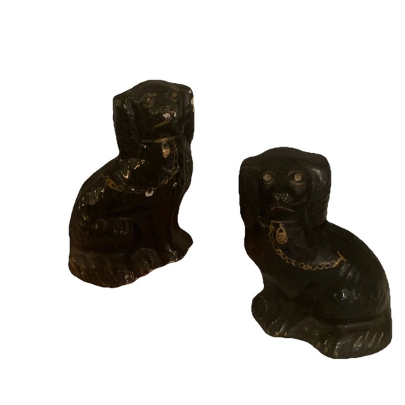 Accents | Rare Pair Of Jackfield Style Staffordshire Dog Figurines 8 H ...